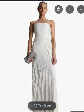 A.L.C. | Dresses | Alc Bianca Strapless Pleated Maxi Dress | Poshmark